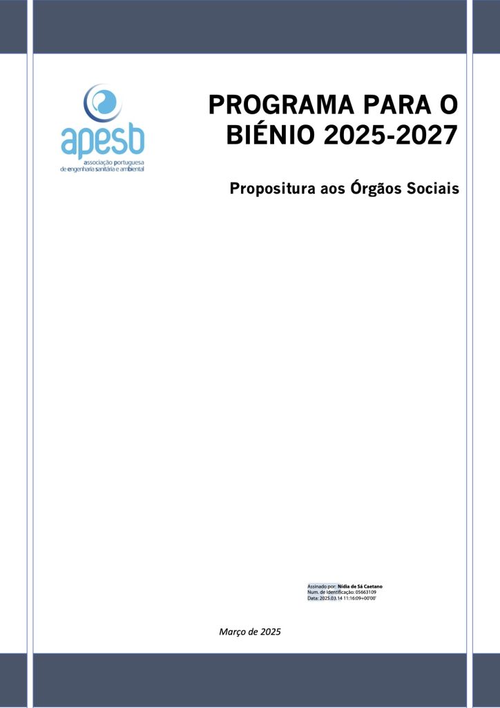 Programa de Atividades para Biénio 2025 – 2027 – Apesb